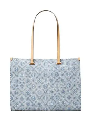 TORY BURCH Tory Burch T Monogram Denim Tote