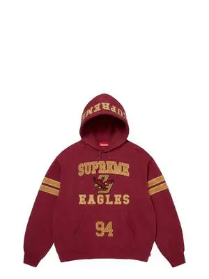 Supreme Supreme Rhinestone Eagle Hooded Sweatshirt Red