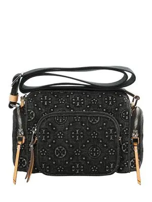 Tory Burch T Monogram Denim Pocket Crossbody - Black