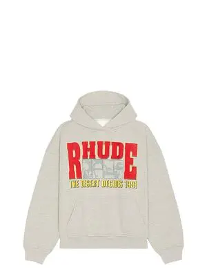 Rhude The Desert Decides Hoodie 'heather /red/multicolor - Grey