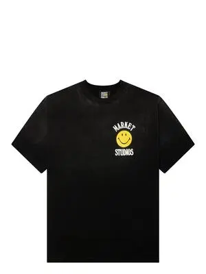 MARKET Smiley Lockup T-shirt /white - Black