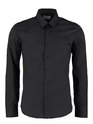 THE ALPHABET The Stretch Cotton Shirt - Black