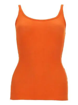 MSGM MSGM Ribbed Viscose Blend Camisole Orange