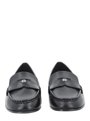 Michael Kors Leather Penny Loafers - Black