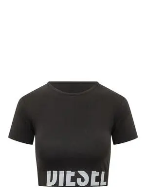 DIESEL® DIESEL Cropped Logo T-Shirt