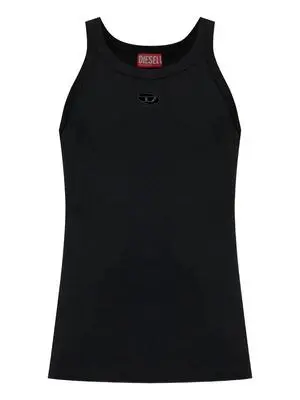 DIESEL® Slim Fit Oval-d Laser-cut T-shirt - Nero