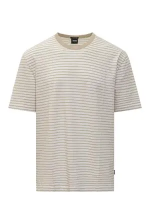BOSS Classic Fit T-shirt H-taut 28 - Light Beige