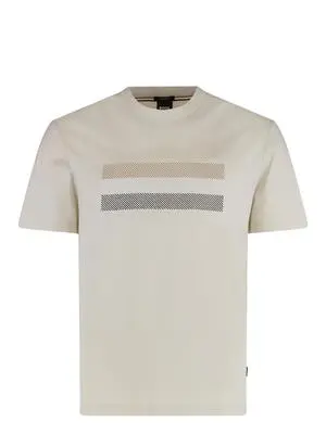 BOSS Classic Fit Crew Neck T-shirt - Ecru
