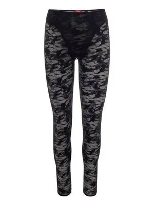 DIESEL® Sheer Lace Skinny Leggings - Ebony