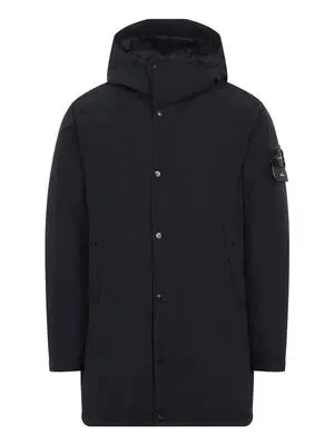 Stone Island Padded Long Parka Jacket - Black