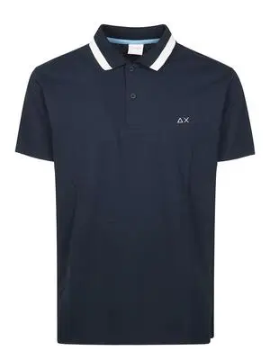 SUN 68 Sun 68 Contrast Trim Polo For Men Blu