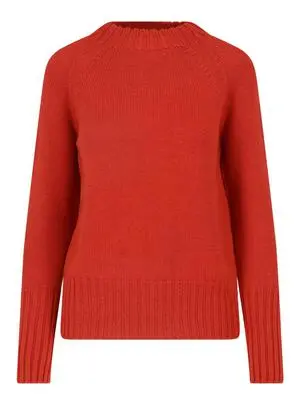 DRUMOHR Drumohr Women's Merino Wool Mock Neck Sweater Orange