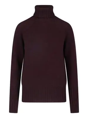 DRUMOHR Merino Wool Turtleneck Sweater - Red