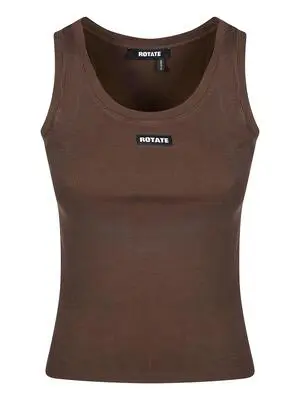 ROTATE BY BIRGER CHRISTENSEN Rotate Logo Tank Top For Women Marrone