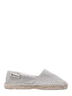 ESPADRILLES Shimmering Slip-on Espadrille - Platinum
