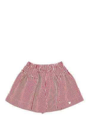 Monnalisa Chic Mini Shorts With Sophisticated Waistband - Red