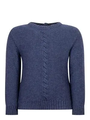 L'ORSOBRUNO Pullover With Braided Detail - Blu