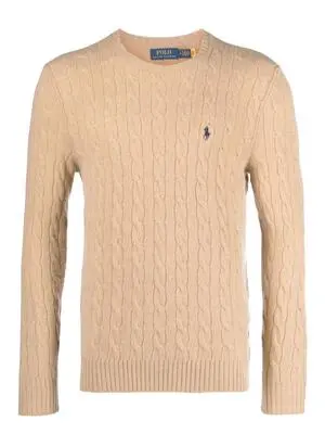 Polo Ralph Lauren Cable-knit Wool And Cashmere Sweater - Beige