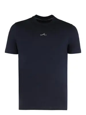 Paul & Shark Crew Neck Mini Print T-shirt - Blue