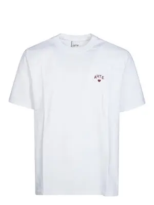 ARTE Arte Men's Heart Graphic T-Shirt Bianco