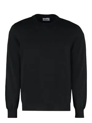 THE ALPHABET THE ALPHABET Cotton Crew Neck Sweater Black