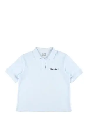 Sporty & Rich Sporty & Rich Classic Polo Shirt With Embroidered Logo Blu