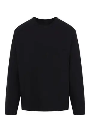 LEMAIRE Long Sleeve Boxy T-shirt In 100% Cotton - Black