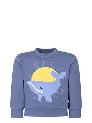 Stella McCartney STELLA MCCARTNEY Whale Graphic Crewneck Sweatshirt Blu
