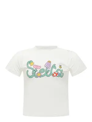 Stella McCartney Mini T-shirt With Stampaint Graphic - Ivory