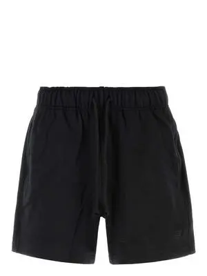 NEW BALANCE Cotton Bermuda Shorts - Black