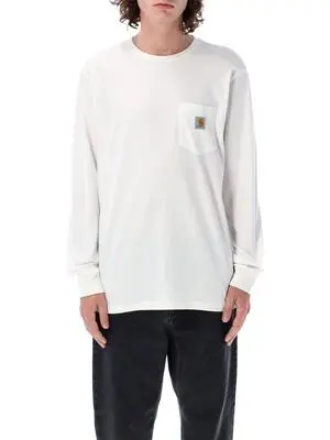 Carhartt Work In Progress Long Sleeve Pocket T-shirt - White