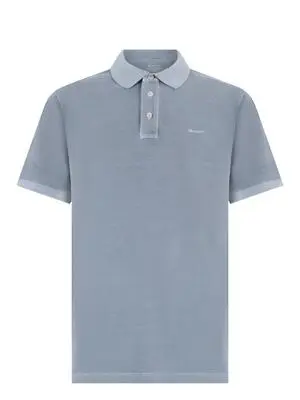 Gant Classic Short Sleeve Polo With Logo - Turquoise