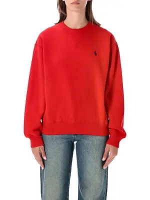 Polo Ralph Lauren POLO RALPH LAUREN Cotton Fleece Sweatshirt With Embroidered Pony Very Red
