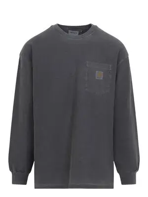 Carhartt Work In Progress Carhartt Wip Men's Loose Long-Sleeve Pocket T-Shirt Black