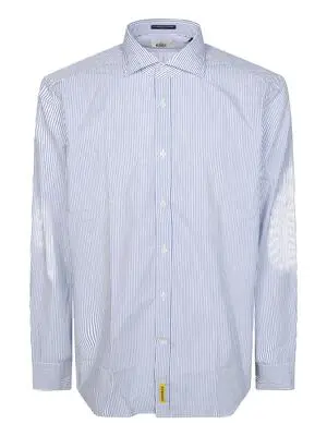 BDBAGGIES Micro Stripe Mini Shirt - Blu