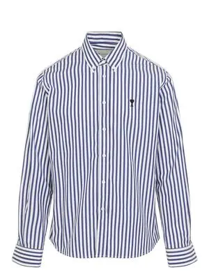AMI Paris Classic Fit Cotton Shirt - Blue