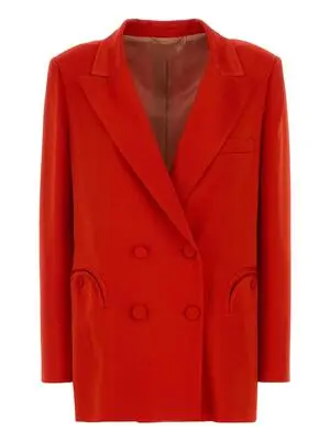 BLAZE Novalis Crepe Blazer For - Red
