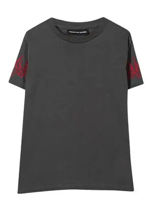 VISION OF SUPER Vision Of Super Embroidered Mini Red Flames T-Shirt