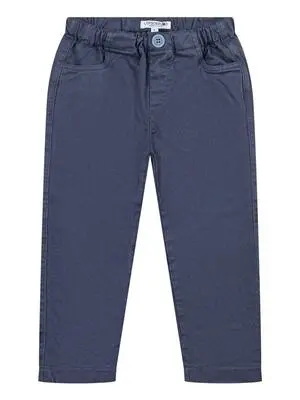 L'ORSOBRUNO Cotton Blend Elasticated Waist Trousers - Blu