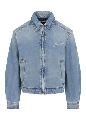 Jacquemus Zip Up Jacket - Blue