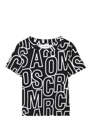 Marc Jacobs All-over Logo Print Short Sleeve T-shirt - Black