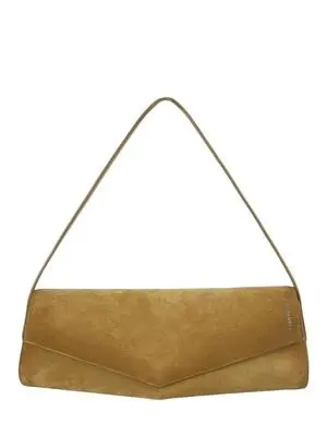 JIL SANDER JIL SANDER Kante Flap Shoulder Bag Walnut