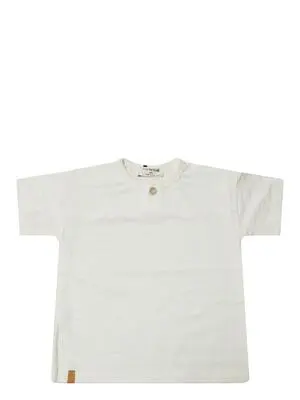 1+IN THE FAMILY Mini Button-down Short Sleeve T-shirt - Bianco
