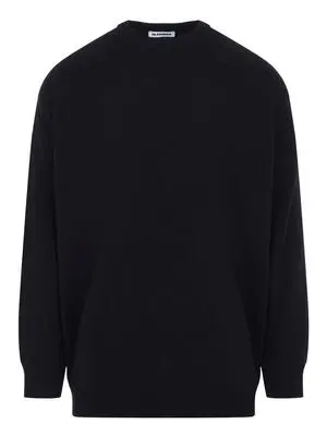 JIL SANDER Wool Blend Jumper Sweater - Blue