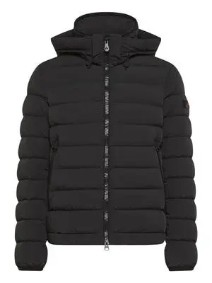 Peuterey Quilted Two-way Zip Coat With Duck Down Padding - Black