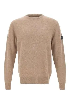 Peuterey PEUTEREY Merino Wool & Yak Blend Crew Neck Sweater Beige