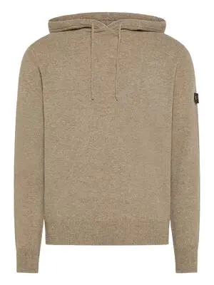 Peuterey Wool-yak Hooded Pullover Sweater - Beige
