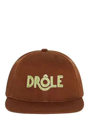 Drole De Monsieur Cotton Logo-detail Adjustable Strap Hat - Marrone