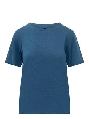 Max Mara Weekend Max Mara Linen Blend Crewneck T-Shirt Oceano