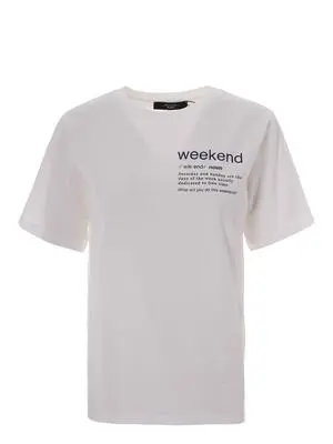 Max Mara Max Mara Elegant Women's Cotton T-Shirt Bianco